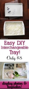 Make an easy DIY tray to display mementos, photos and more for only $8
