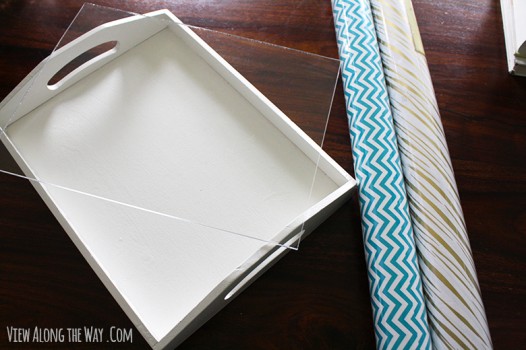 Make an easy DIY tray to display mementos, photos and more for only $8