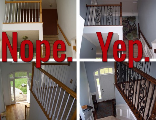 How to install iron balusters - * View Along the Way